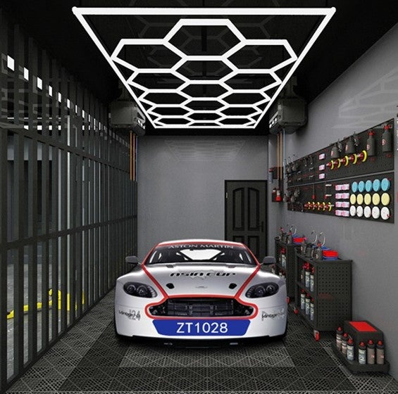 Hexagon Garage Lights | LED Grid Lighting – Hex Garage